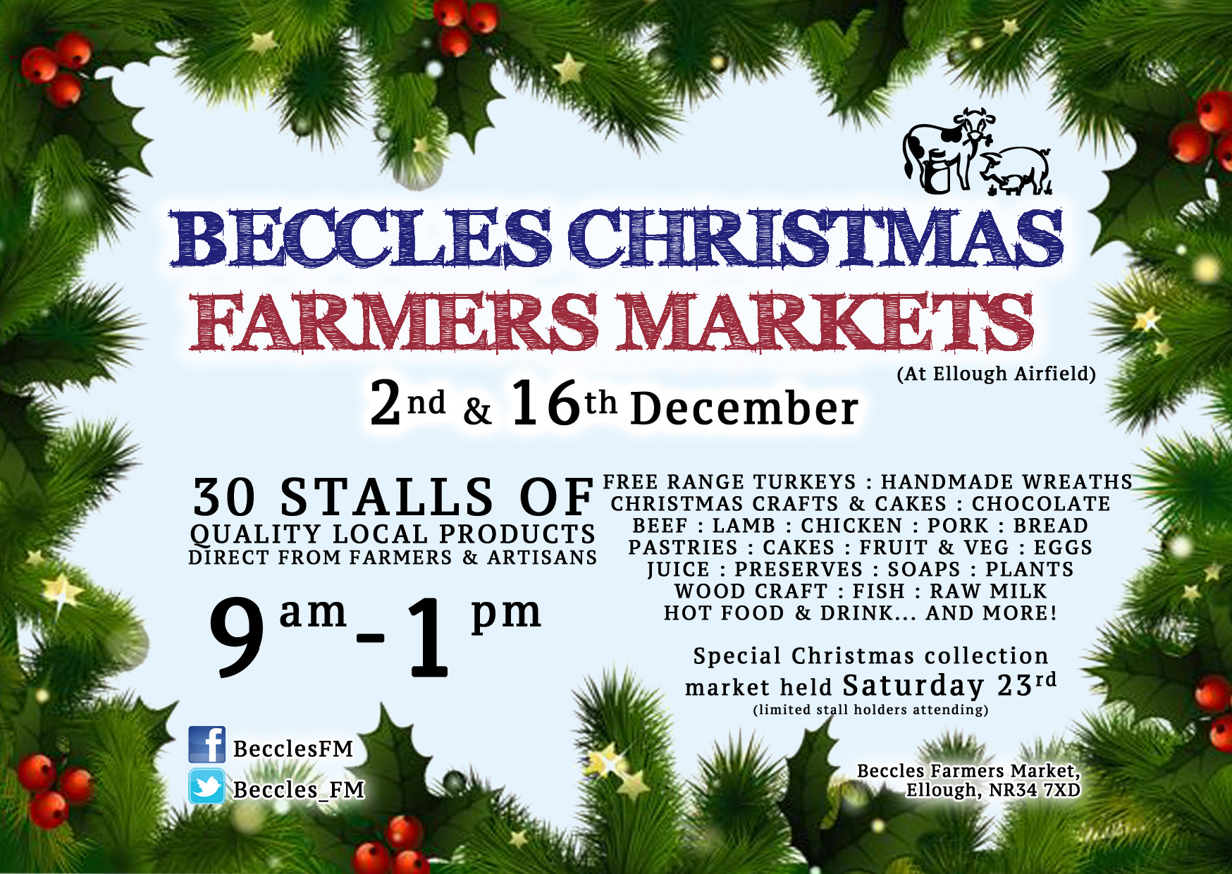 Christmas Market Announcement! – Beccles Farmers Market